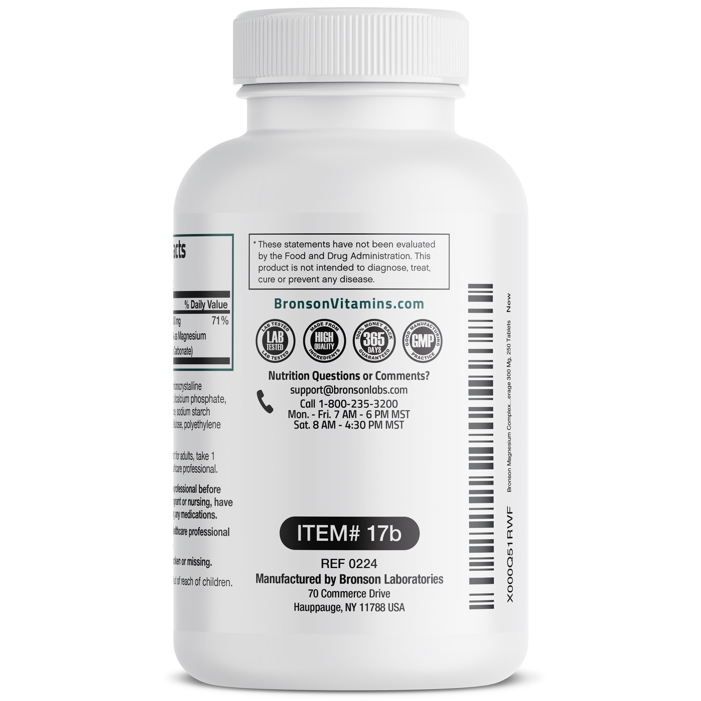 Bronson Magnesium Complex Maximum Coverage - 300 mg | Vitamins ...