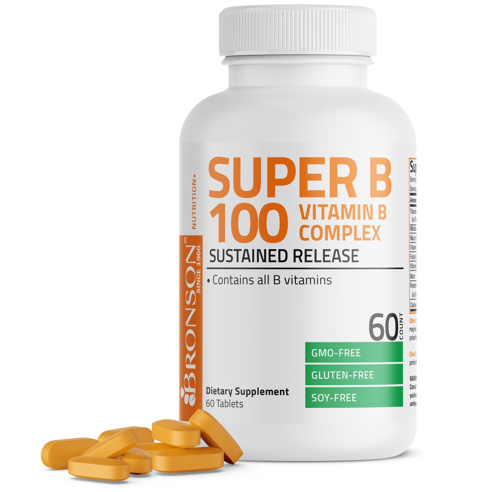 Super Vitamin B 100 Complex Sustained Release | Vitamins & Supplements | Bronson Vitamins ...
