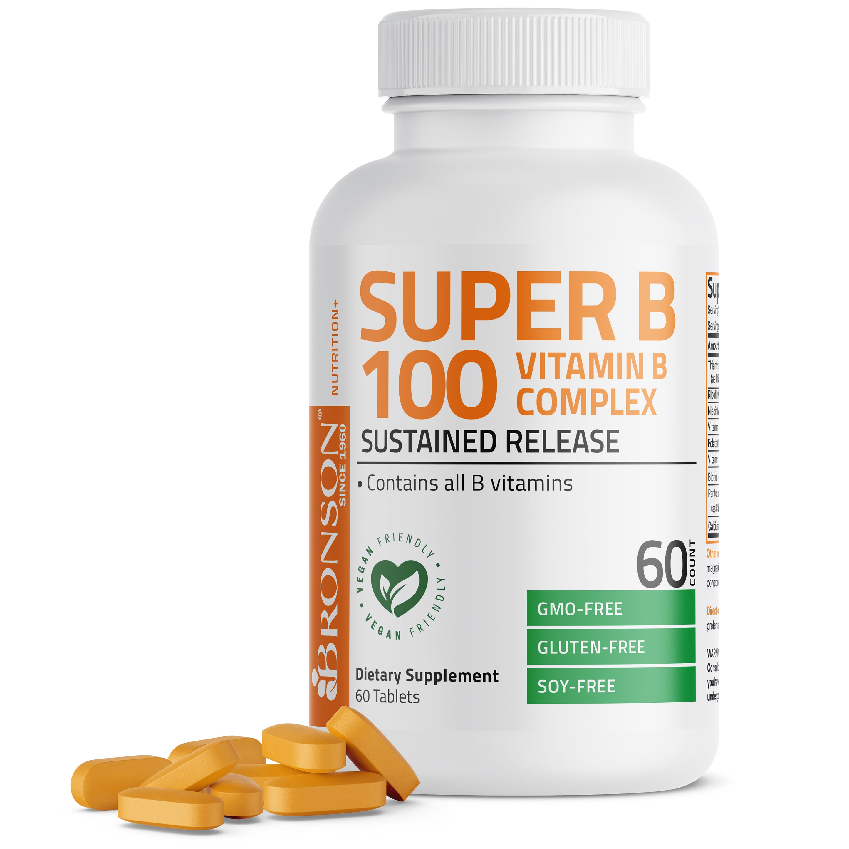 Super Vitamin B 100 Complex Sustained Release | Vitamins & Supplements | Bronson Vitamins ...