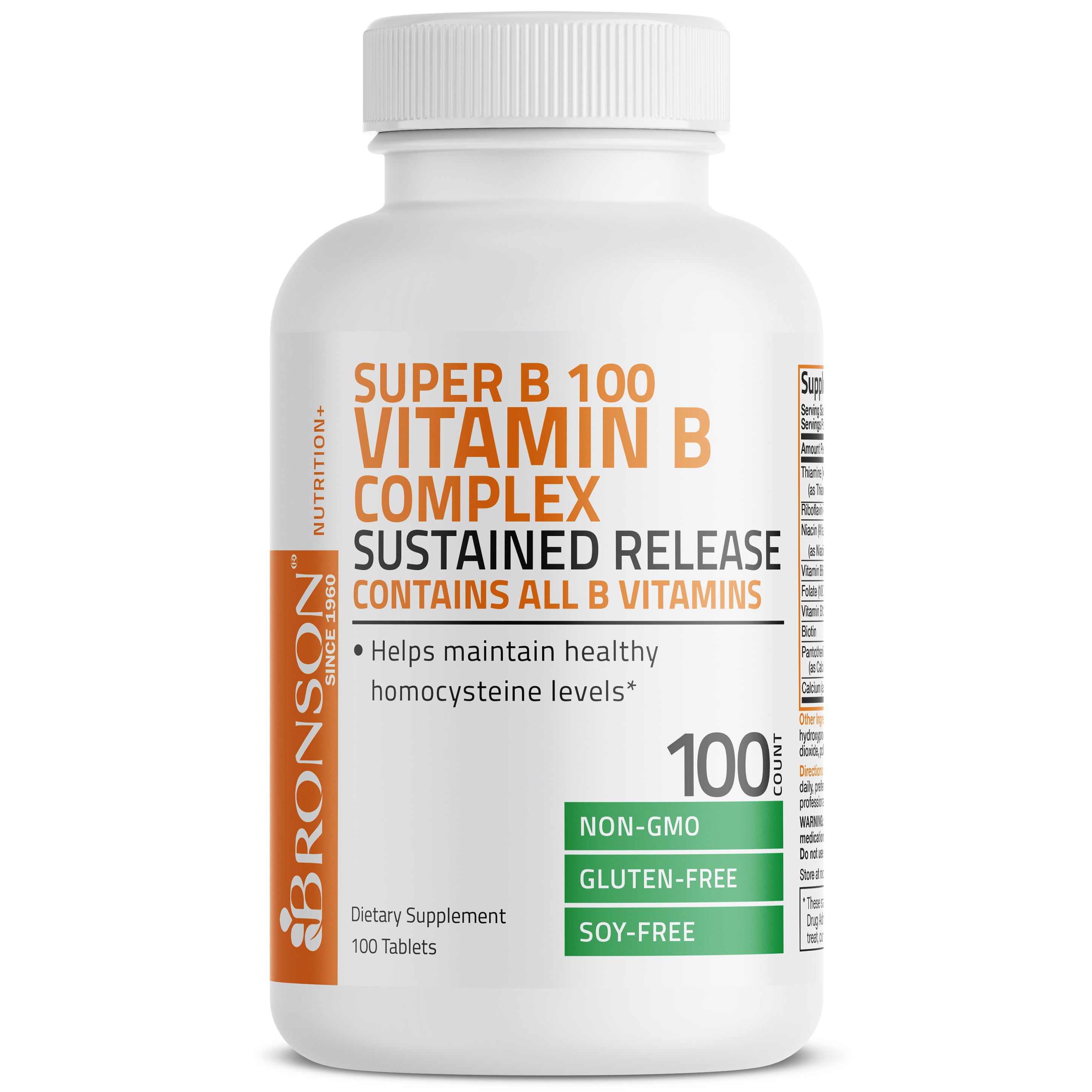 Super Vitamin B 100 Complex Sustained Release | Vitamins & Supplements | Bronson Vitamins ...