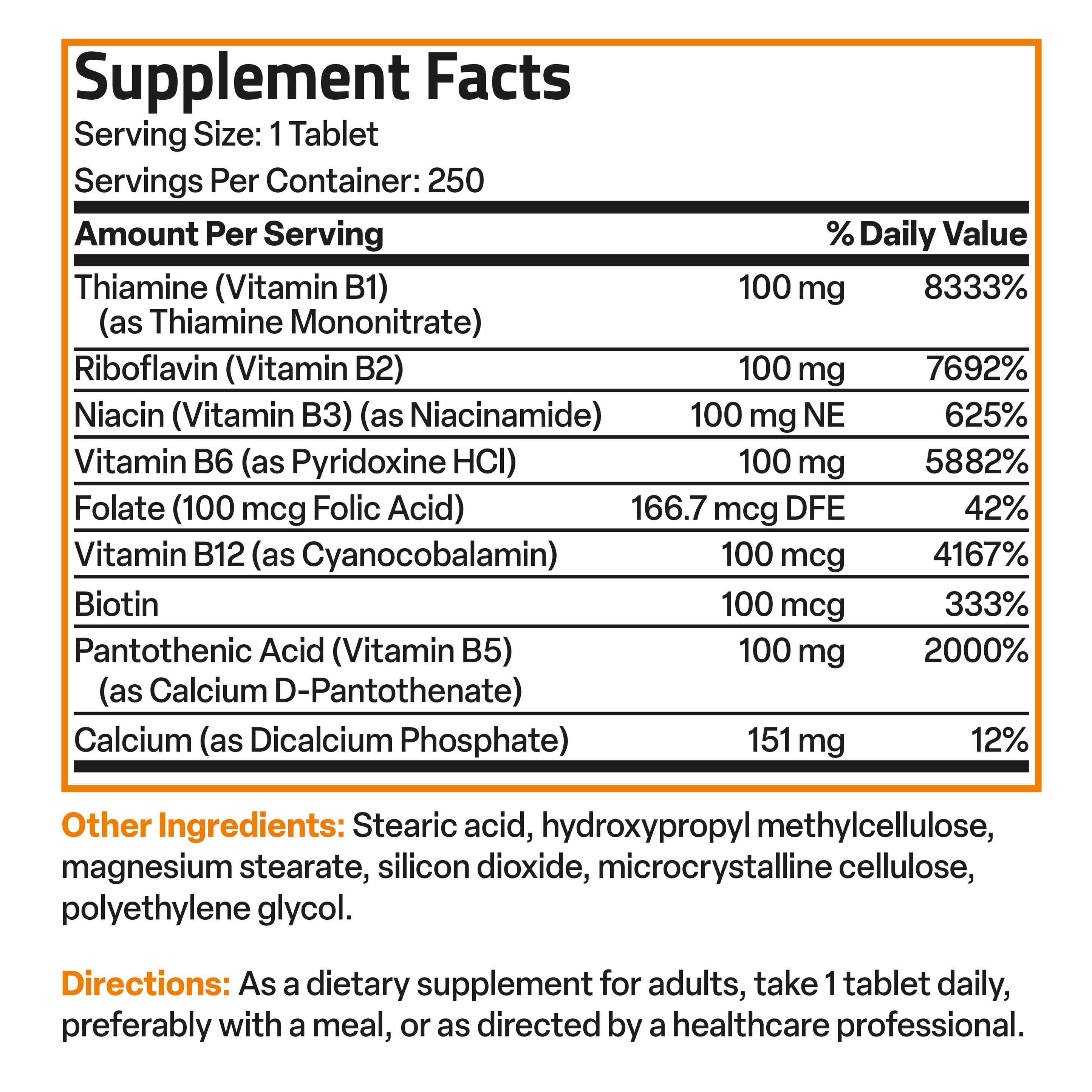 Super Vitamin B 100 Complex Sustained Release | Vitamins & Supplements ...