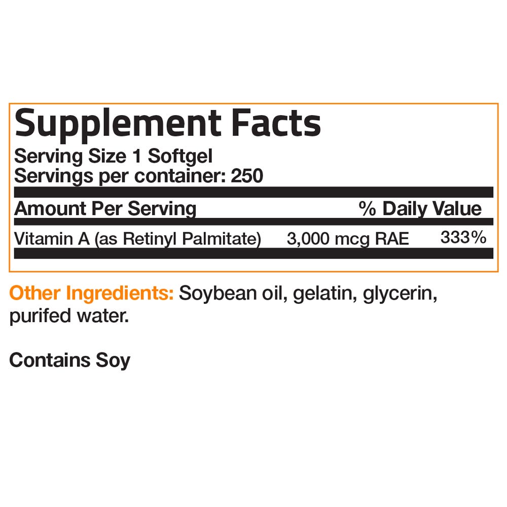 Vitamin A Retinyl Palmitate - 10,000 IU – bronsonlabs