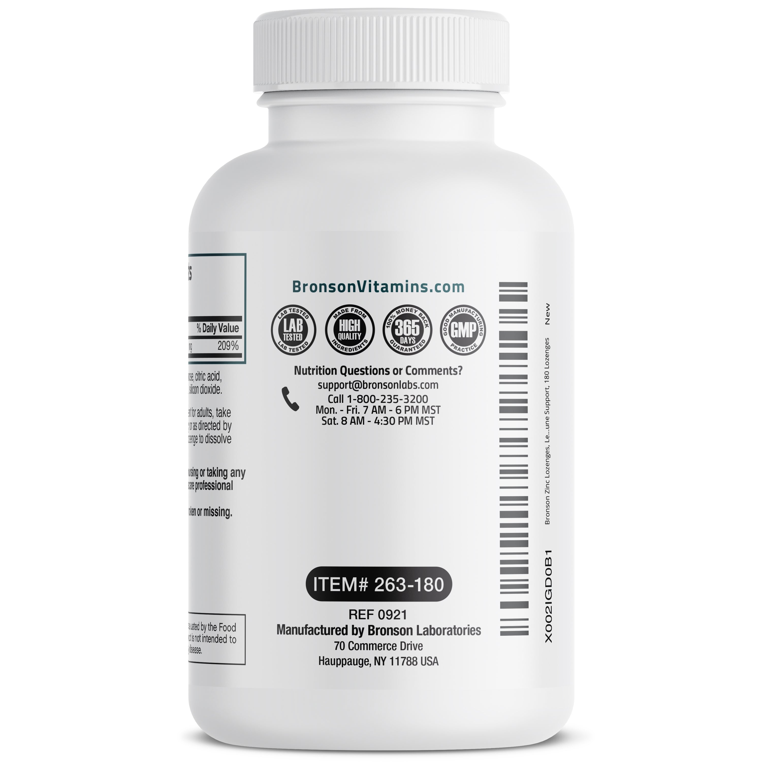 Zinc Lozenges Lemon 23 mg 180 Lozenges | Vitamins & Supplements ...