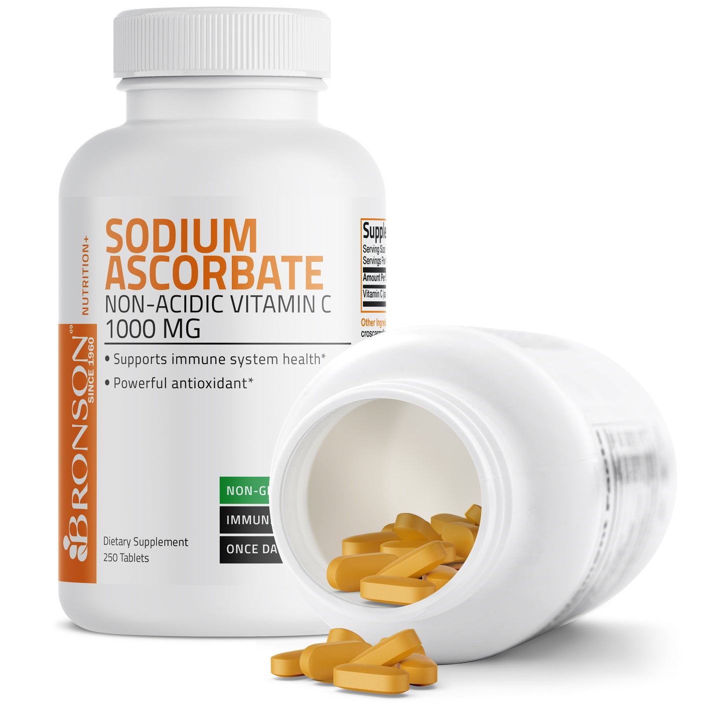 Vitamin C Sodium Ascorbate Non-Acidic Non-GMO - 1000 mg – bronsonlabs