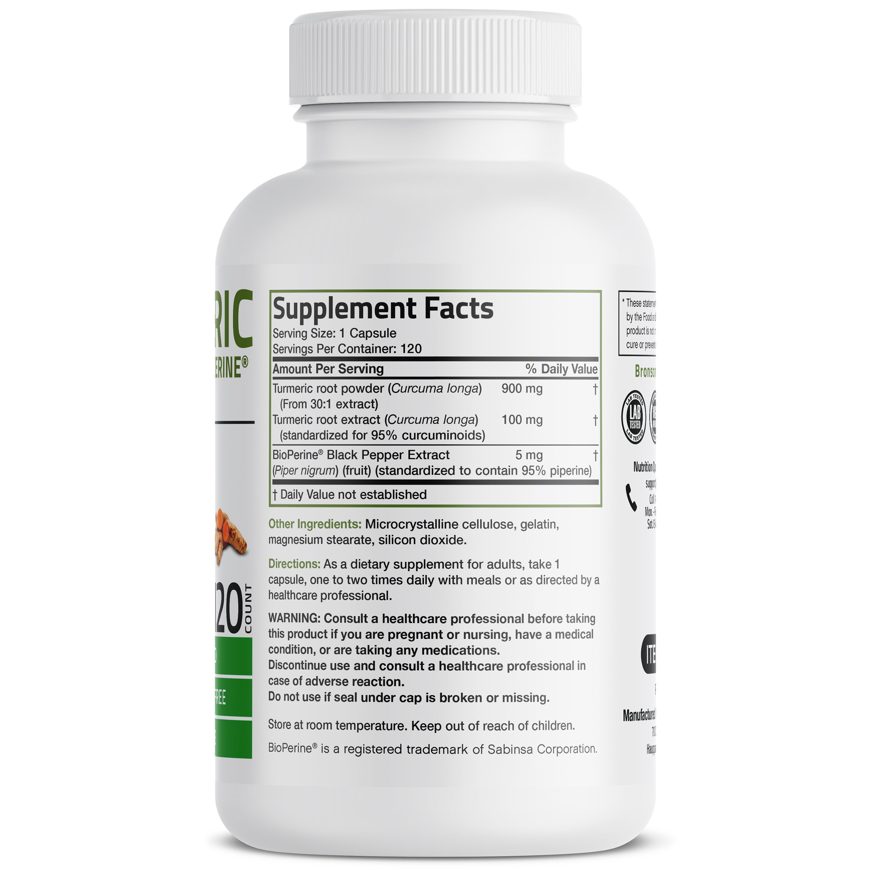 Turmeric Complex with BioPerine® 60 Capsules | Herbs & Herbal Extracts ...