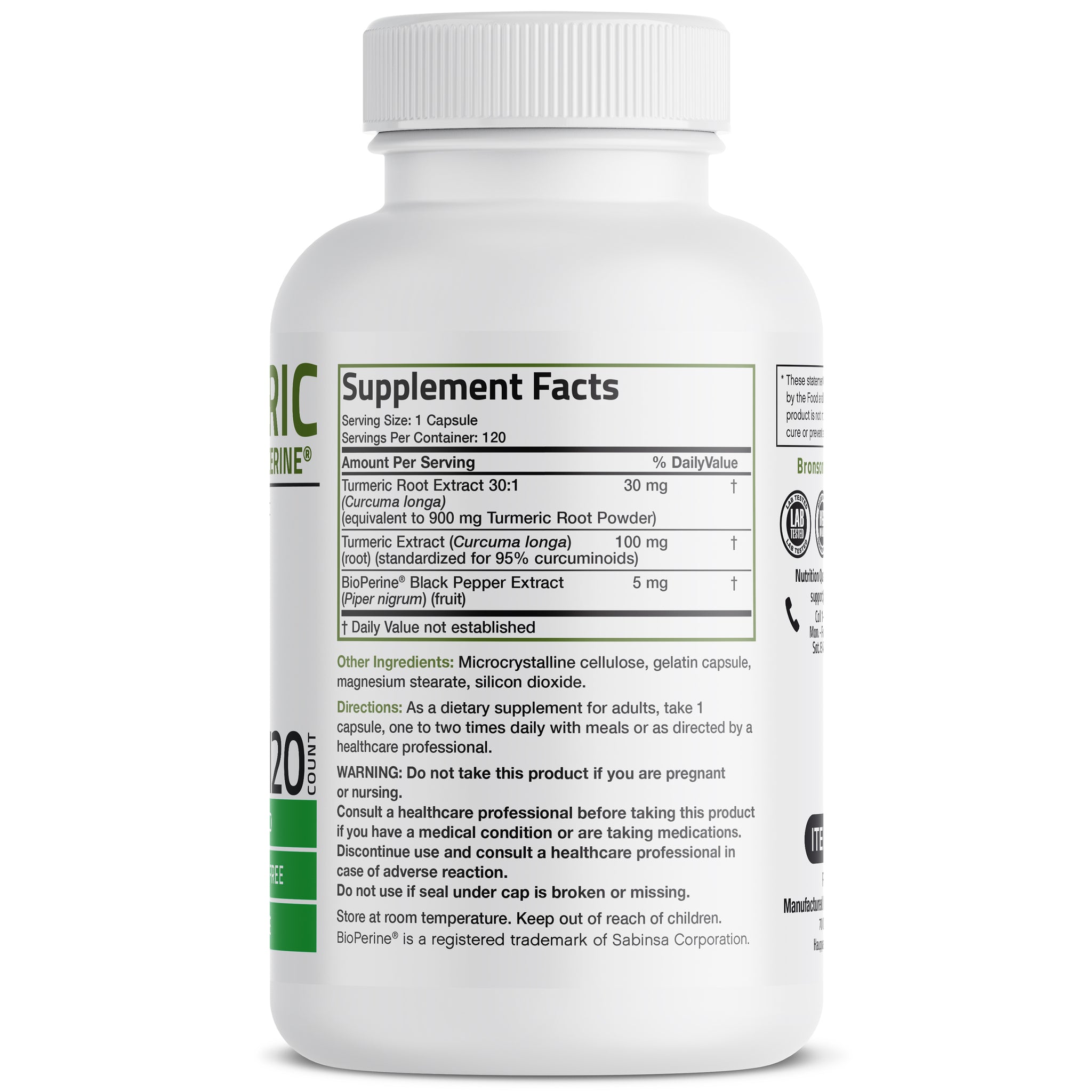 Turmeric Complex with BioPerine® 60 Capsules | Herbs & Herbal Extracts ...