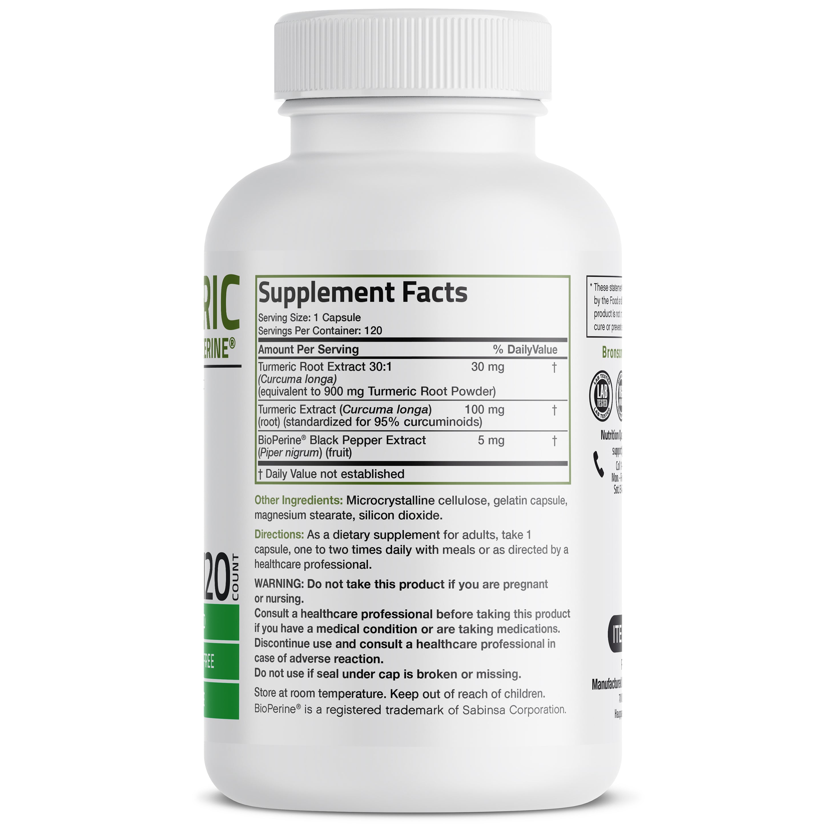 Turmeric Complex with BioPerine® 60 Capsules | Herbs & Herbal Extracts ...