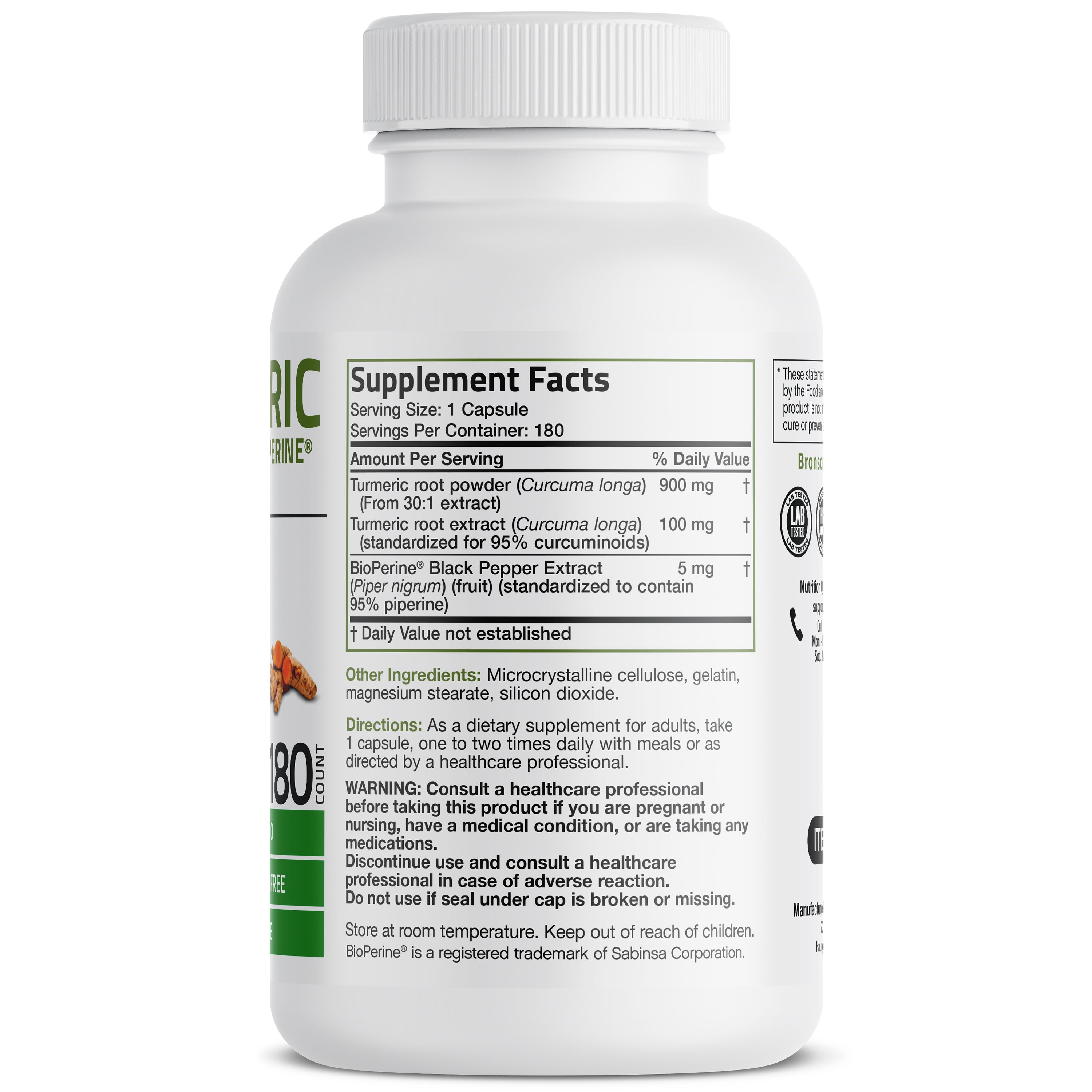 Turmeric Complex with BioPerine® 60 Capsules | Herbs & Herbal Extracts ...