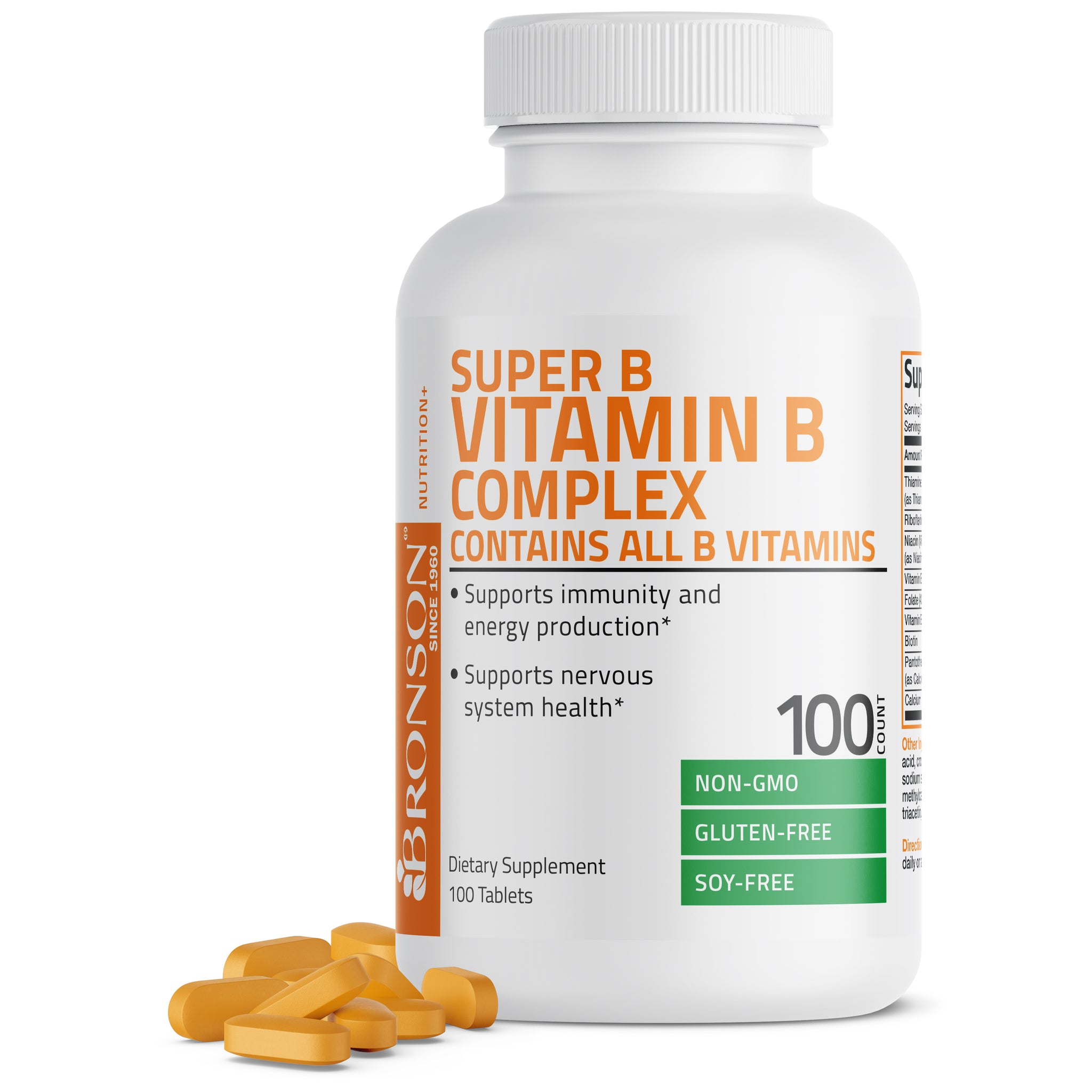 Bronson Vitamin B Complex - 100 Tablets | Vitamins & Supplements ...