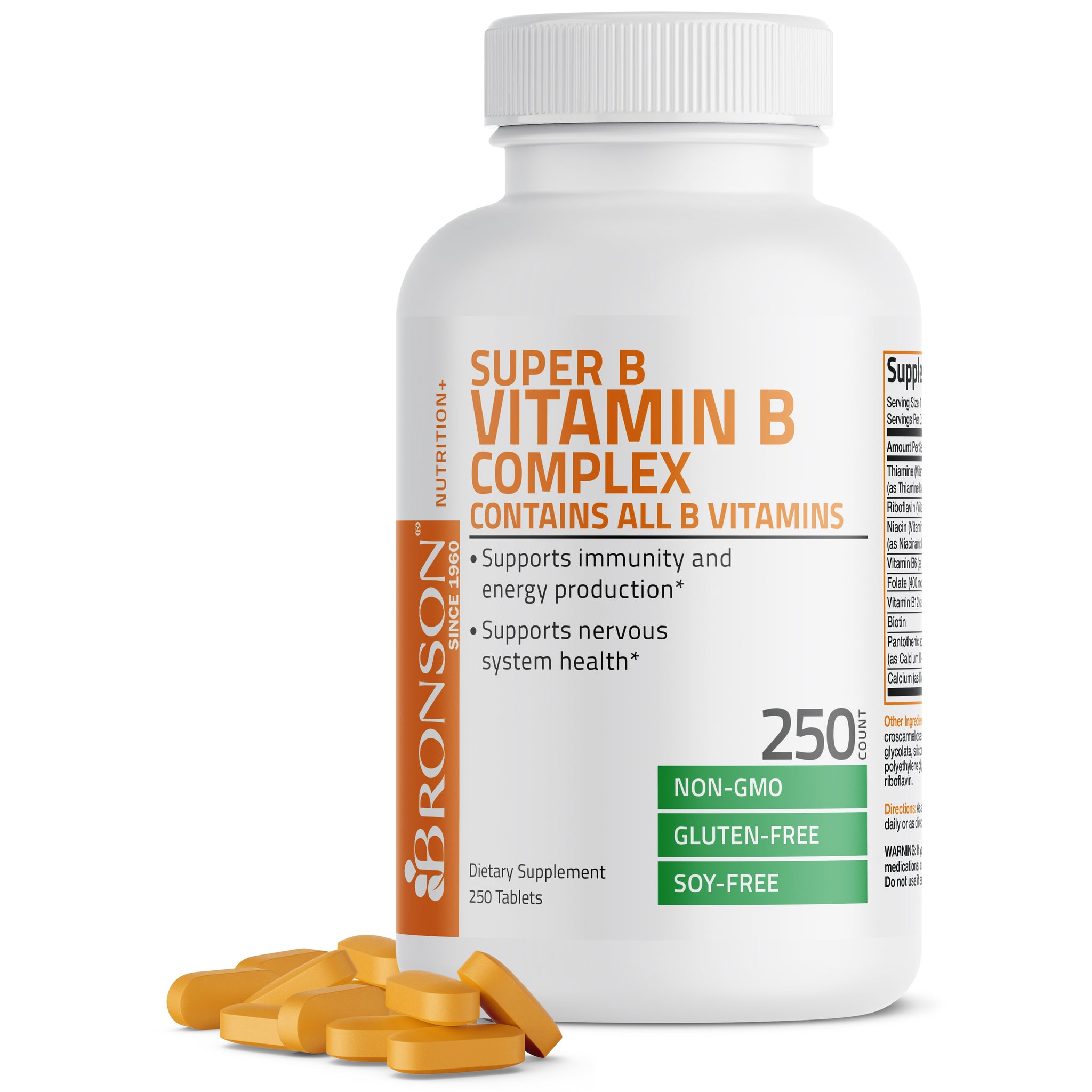 Bronson Vitamin B Complex - 100 Tablets | Vitamins & Supplements ...