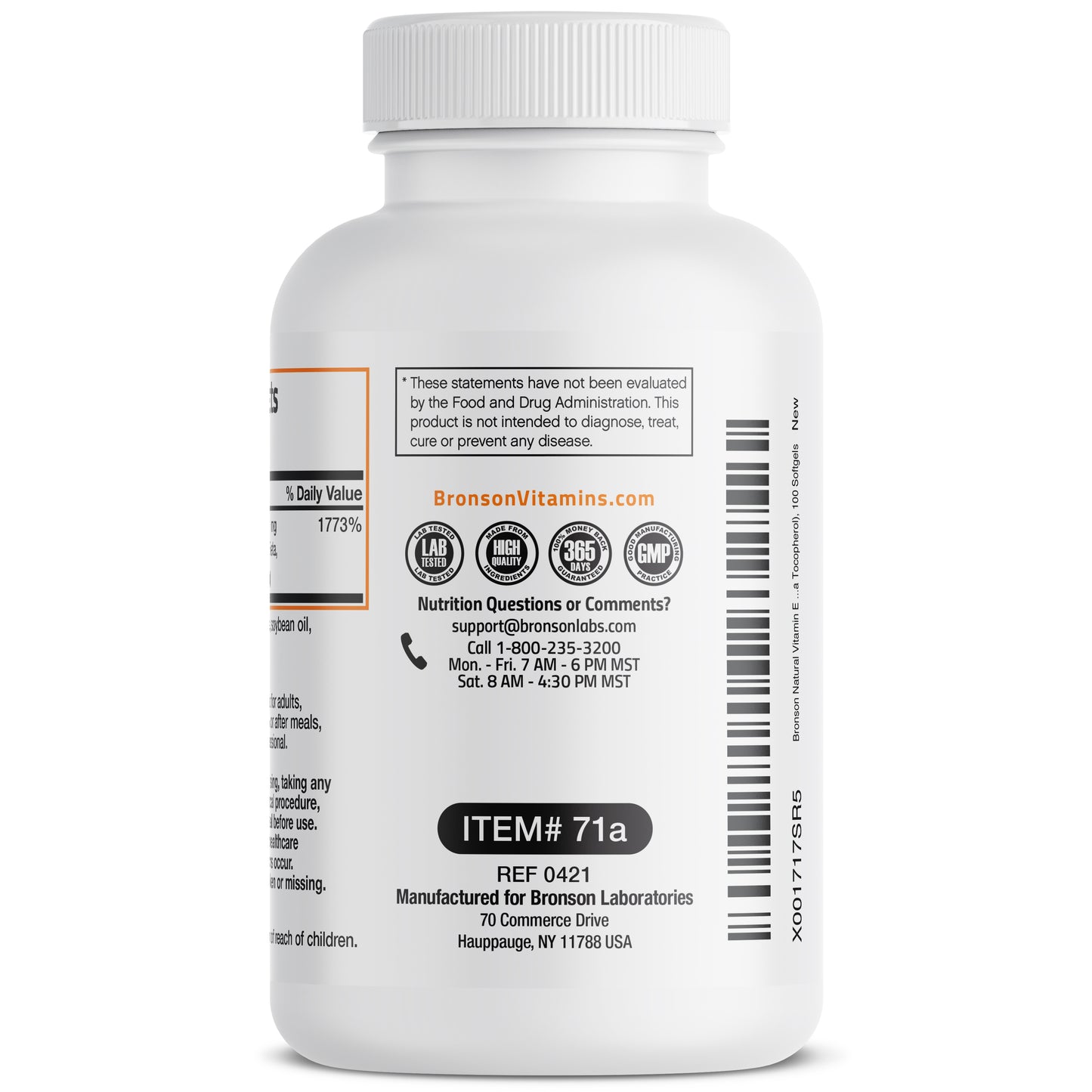 Natural Vitamin E Complex - 400 IU - 100 Softgels | Vitamins ...