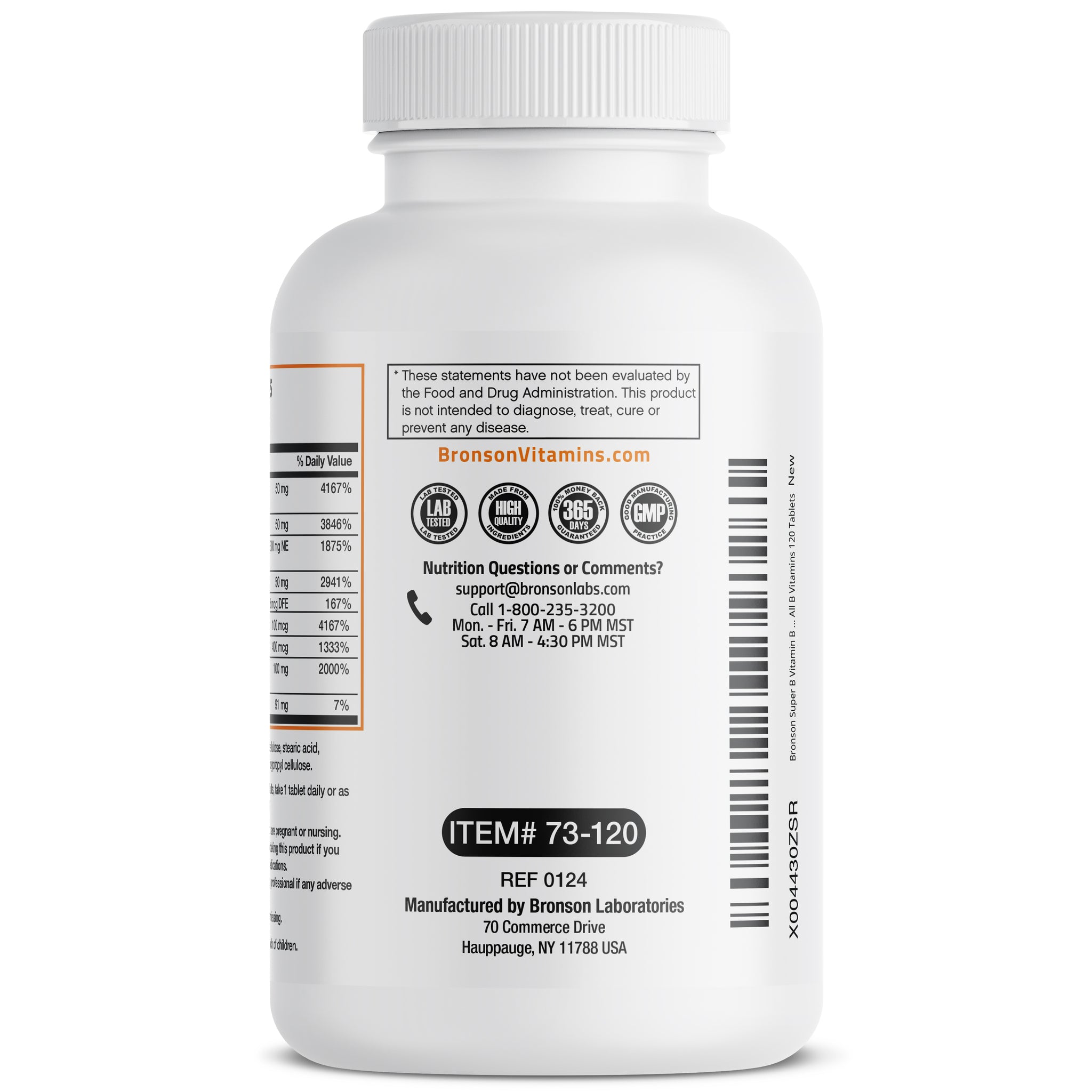 Bronson Vitamin B Complex Sustained Release | Vitamins & Supplements ...