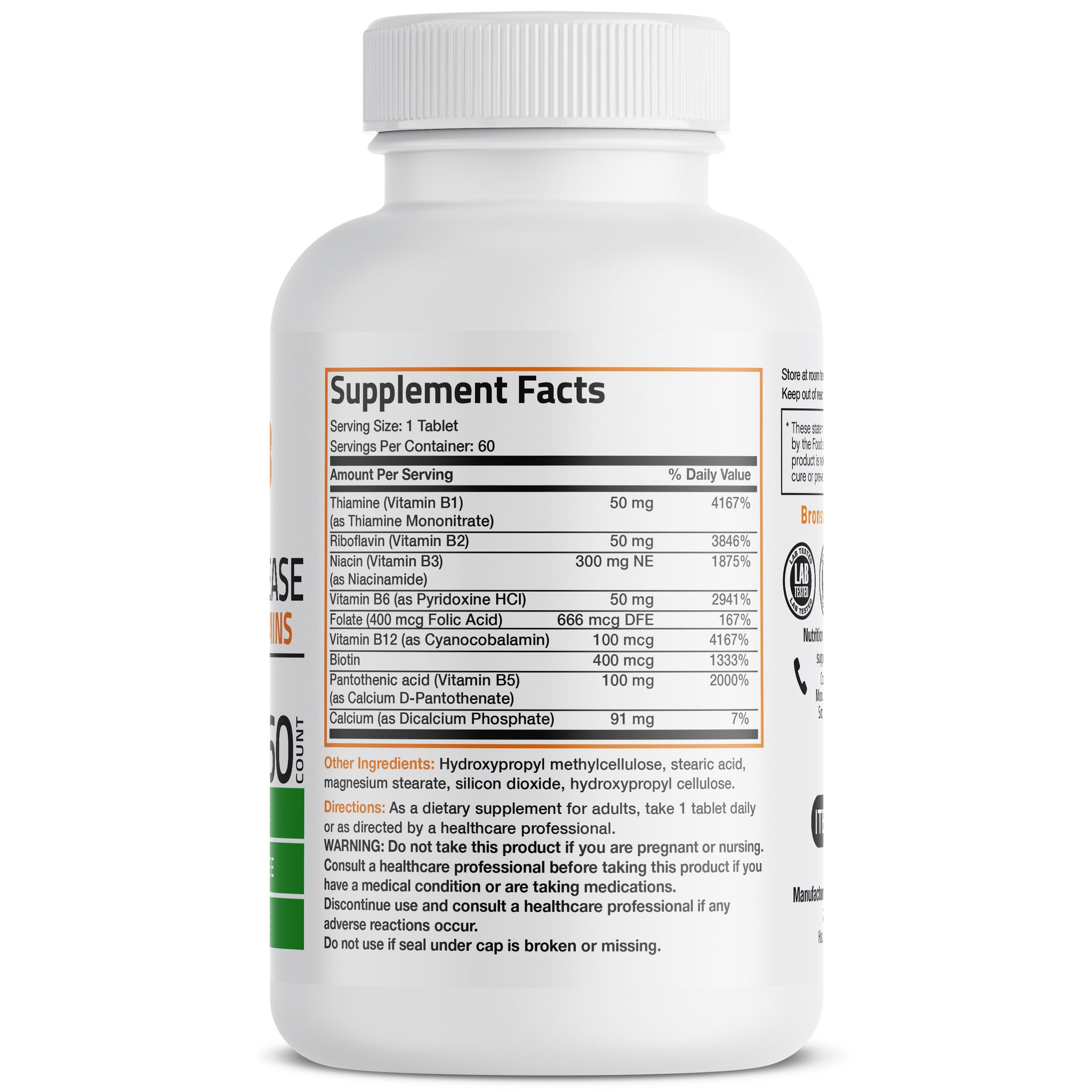 Bronson Vitamin B Complex Sustained Release | Vitamins & Supplements ...
