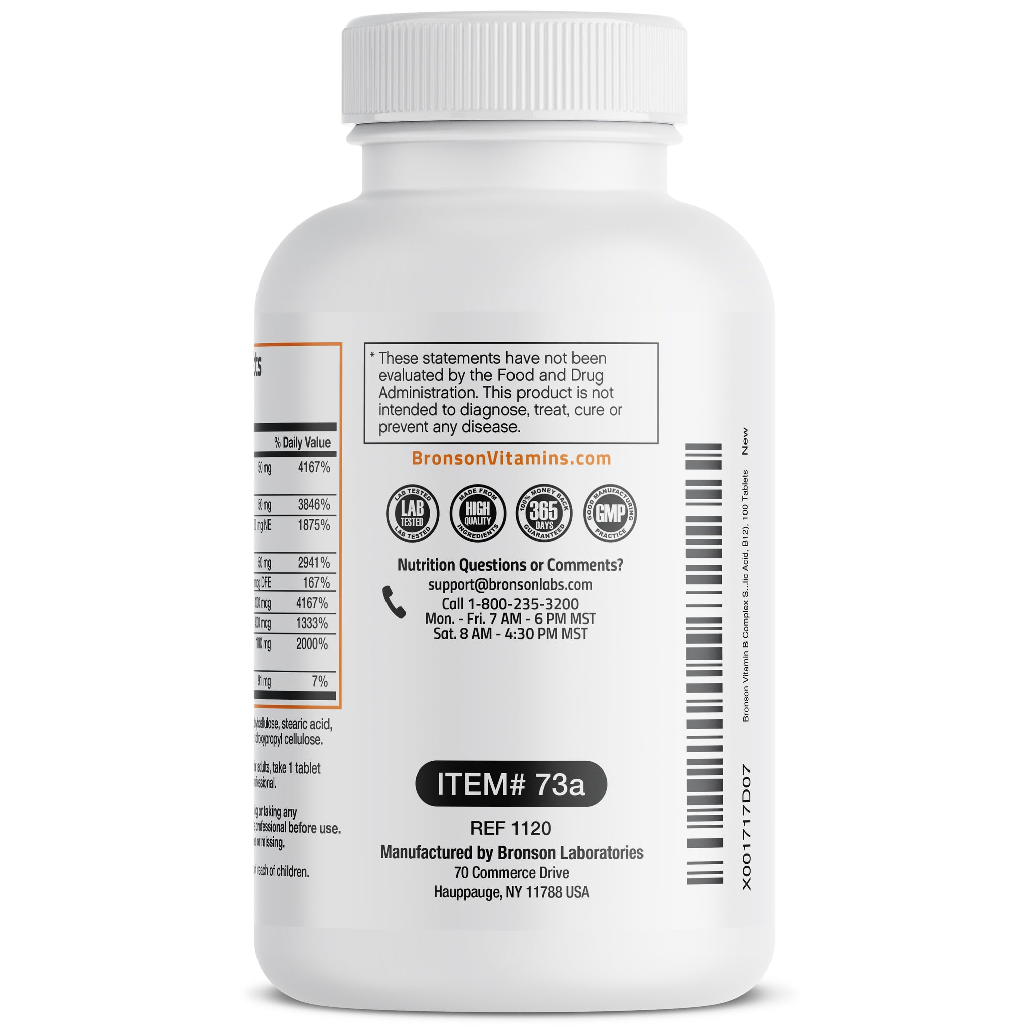 Bronson Vitamin B Complex Sustained Release | Vitamins & Supplements ...
