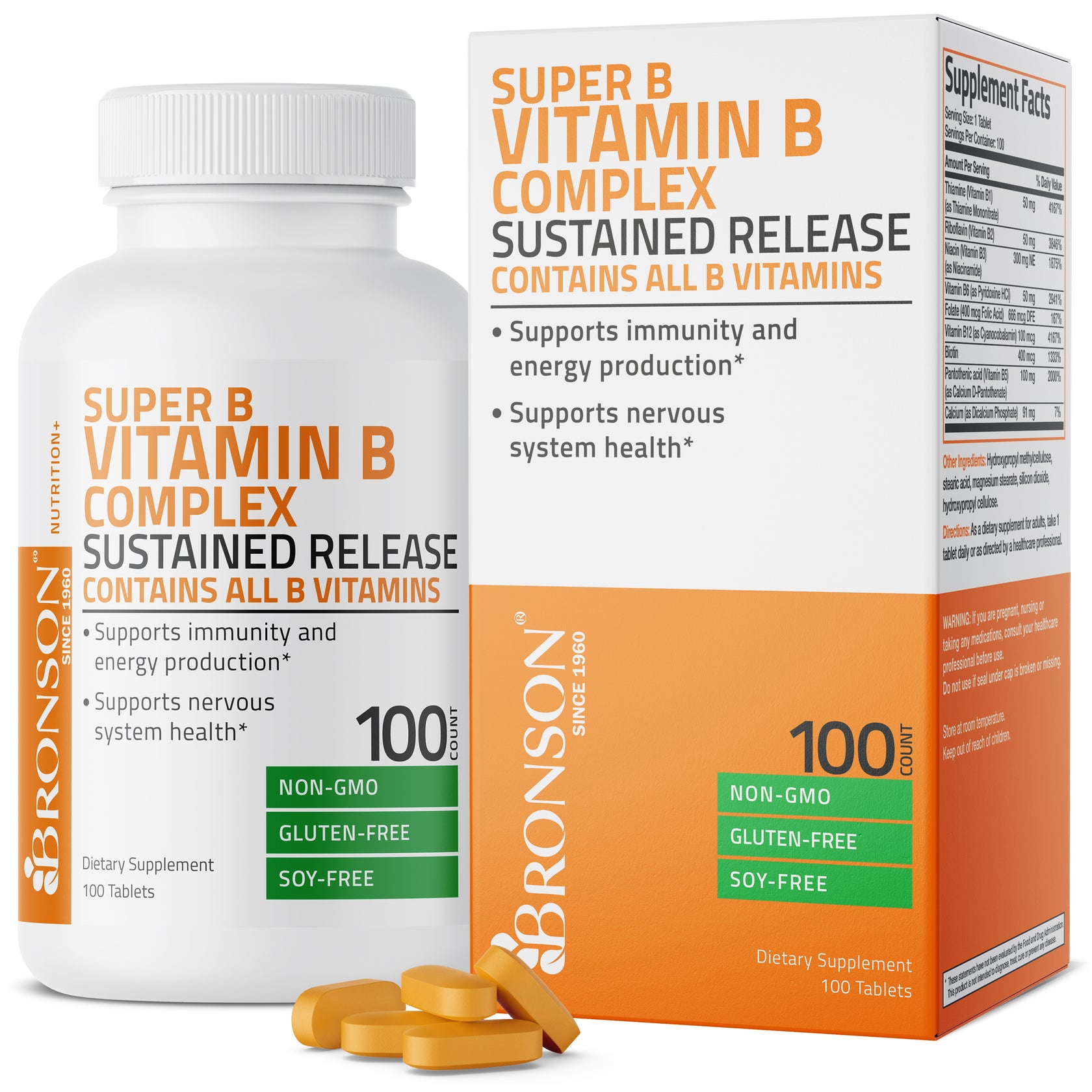 Bronson Vitamin B Complex Sustained Release | Vitamins & Supplements ...