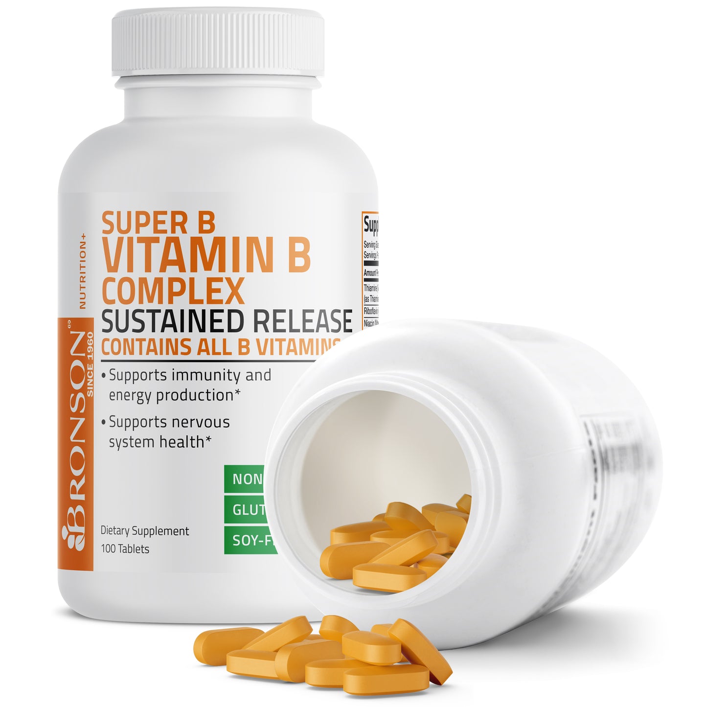 Bronson Vitamin B Complex Sustained Release - 100 Tablets | Vitamins ...