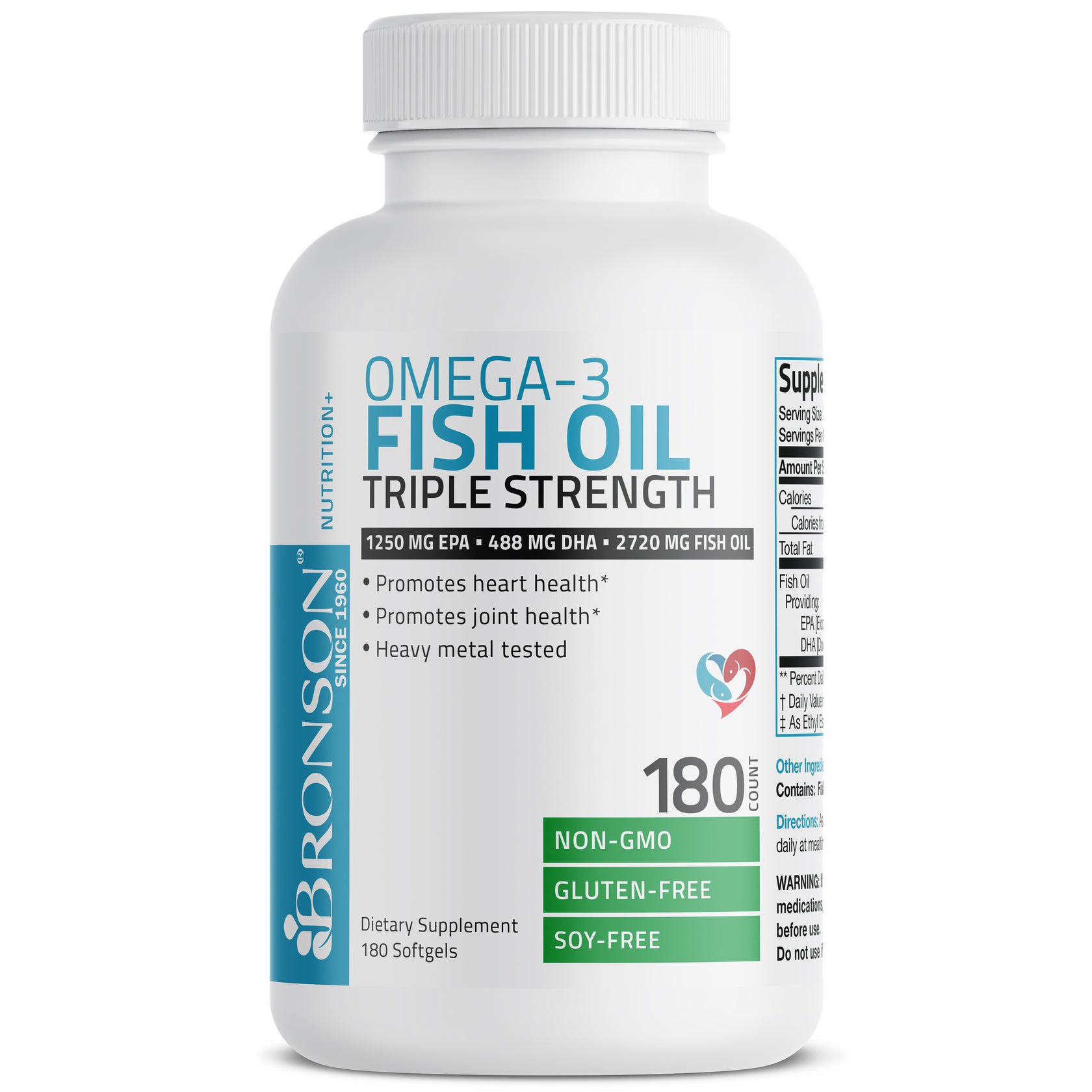 Omega-3 Fish Oil EPA DHA Triple Strength Softgels | Vitamins & Supplements | Bronson Vitamins ...