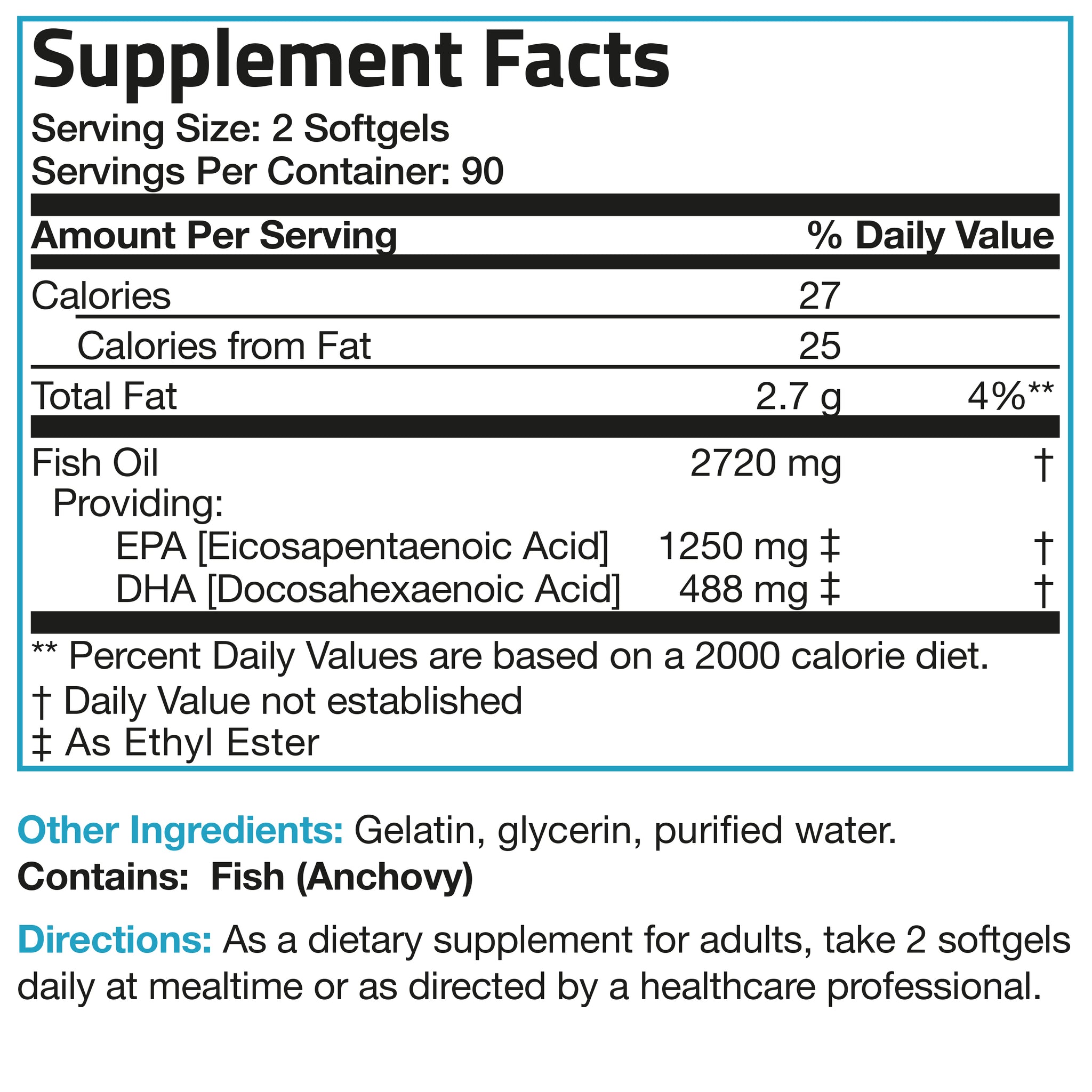 Omega-3 Fish Oil EPA DHA Triple Strength Softgels | Vitamins ...