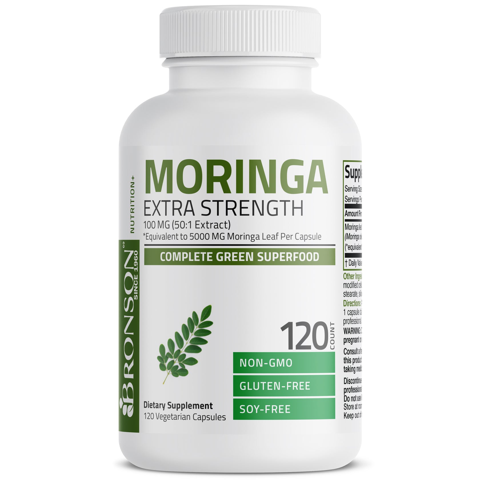 Moringa Oleifera Leaf Extract - 5,000 mg - 60 Vegetarian Capsules ...