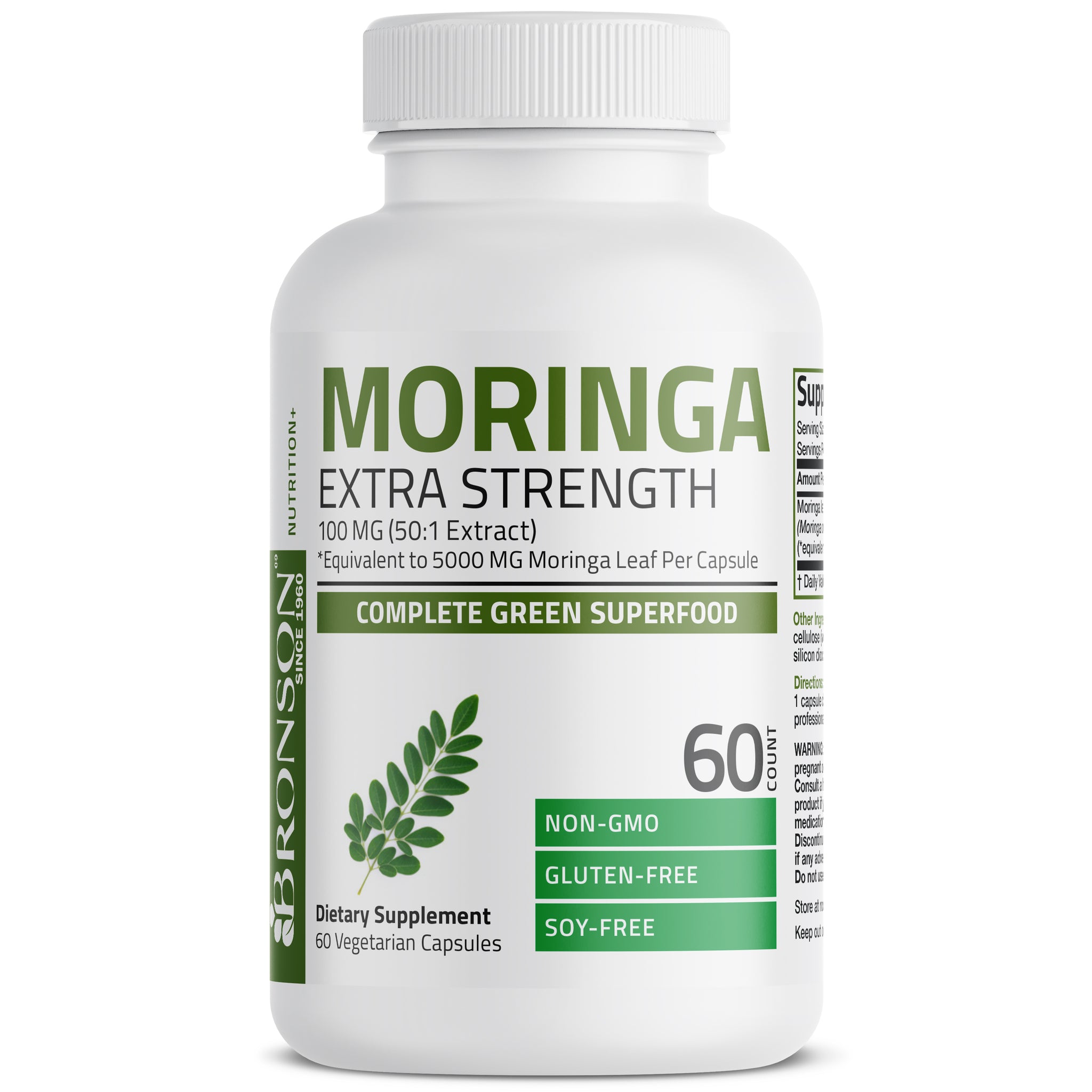 Moringa Oleifera Leaf Extract - 5,000 mg - 60 Vegetarian Capsules ...