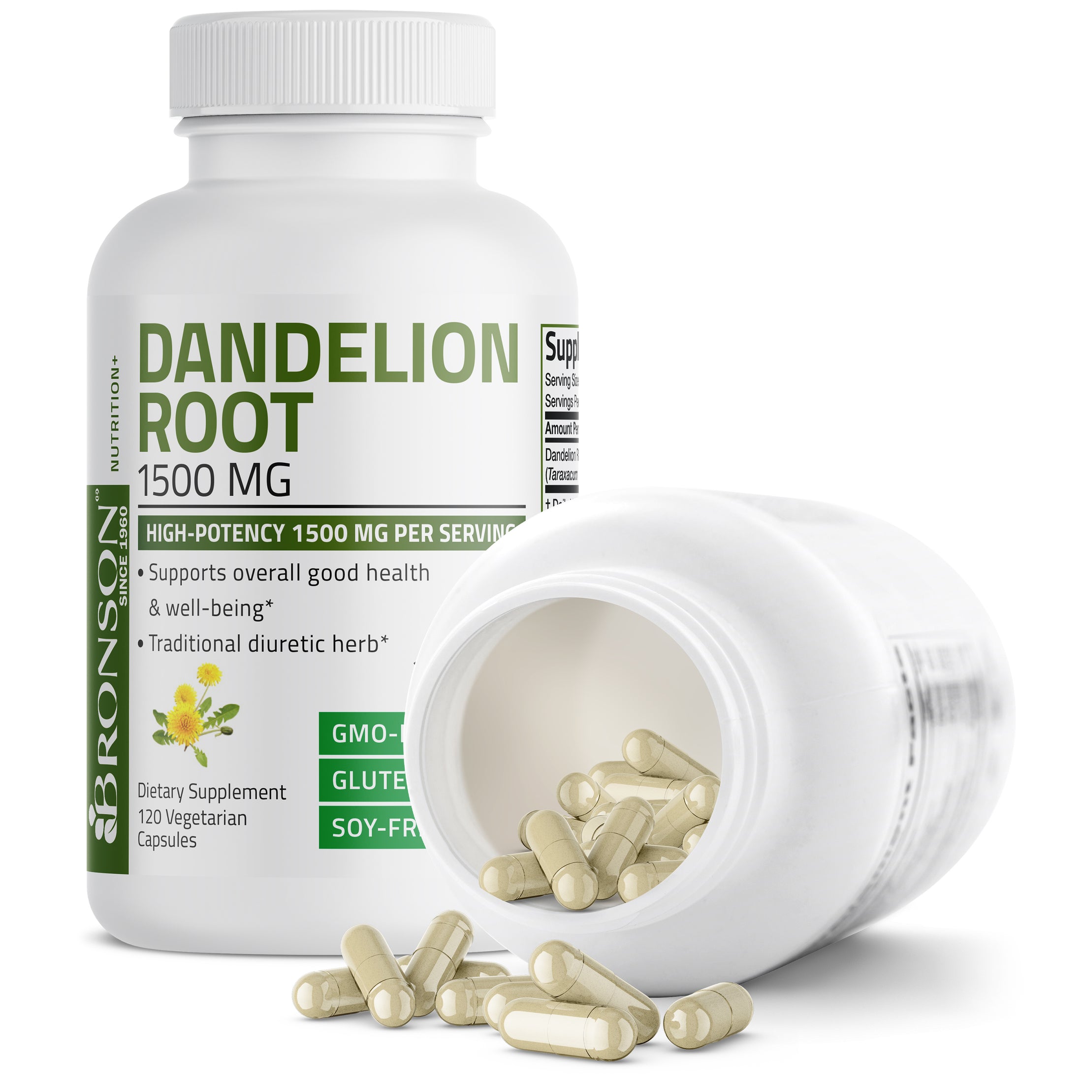 Dandelion Root 1500 MG per Serving – Bronson Vitamins | Quality ...