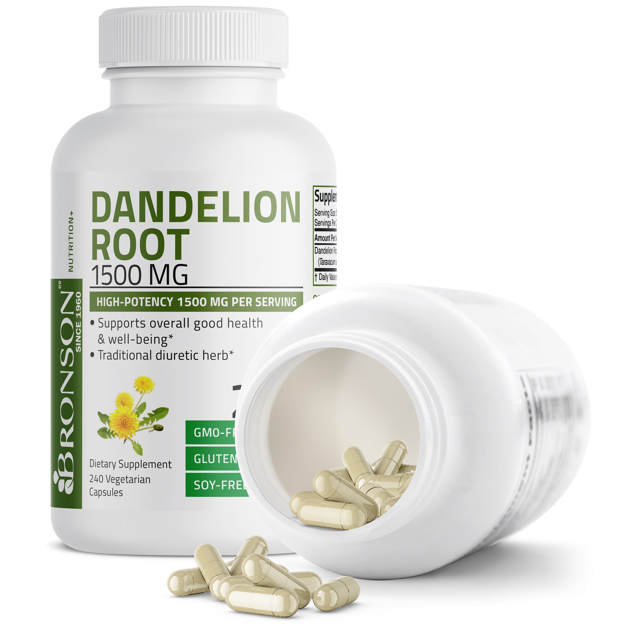 Dandelion Root 1500 MG per Serving – Bronson Vitamins | Quality ...