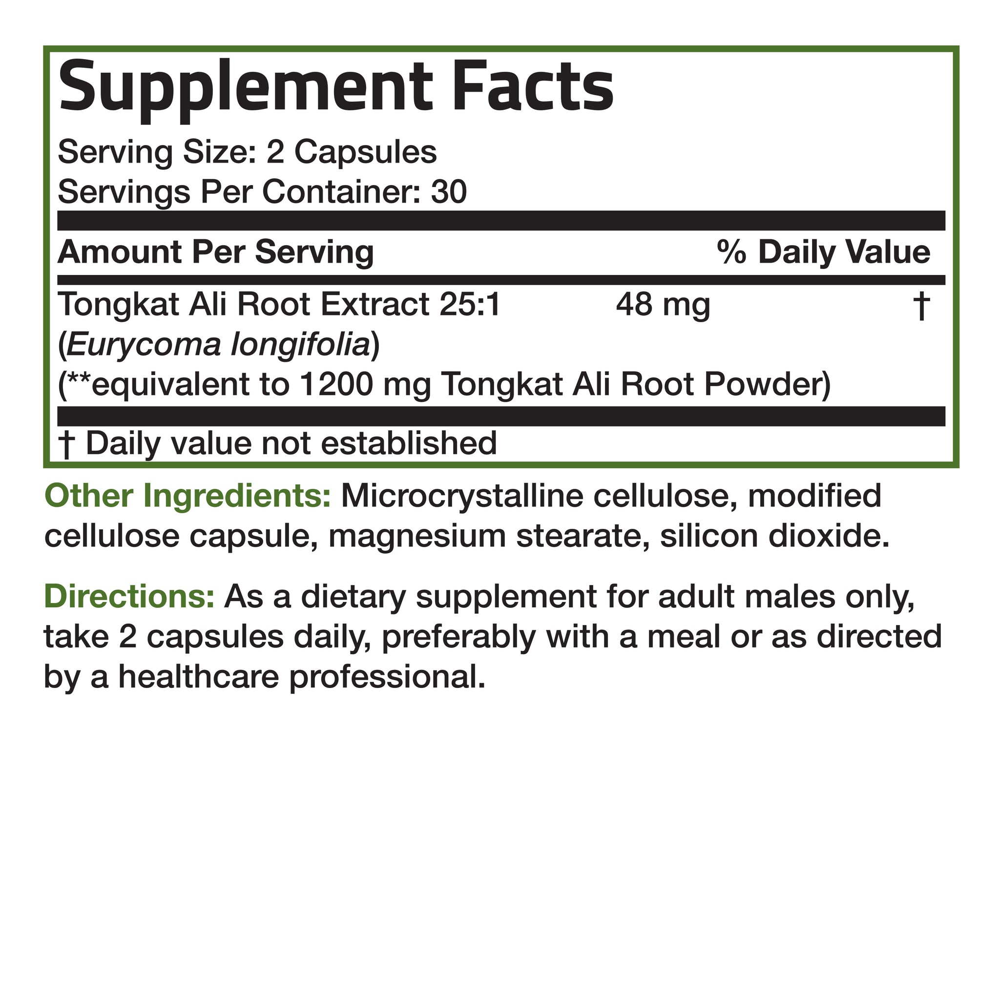 Longjack Tongkat Ali 1200mg - 120 Vegetarian Tablets | Herbs & Herbals ...