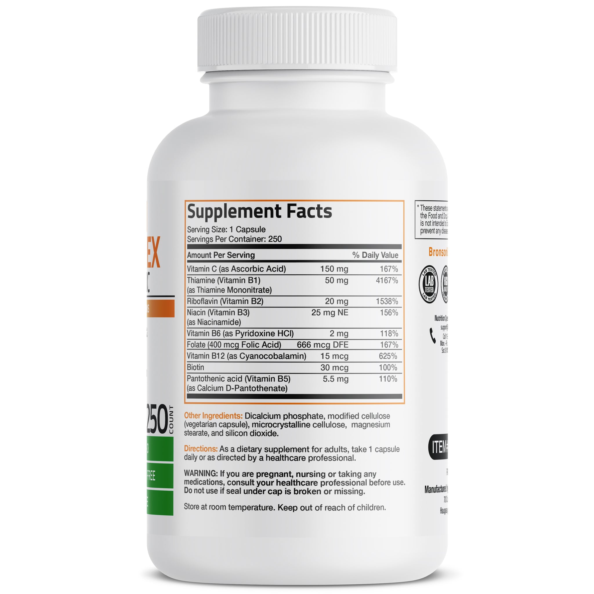 Vitamin B Complex with Vitamin C – bronsonlabs