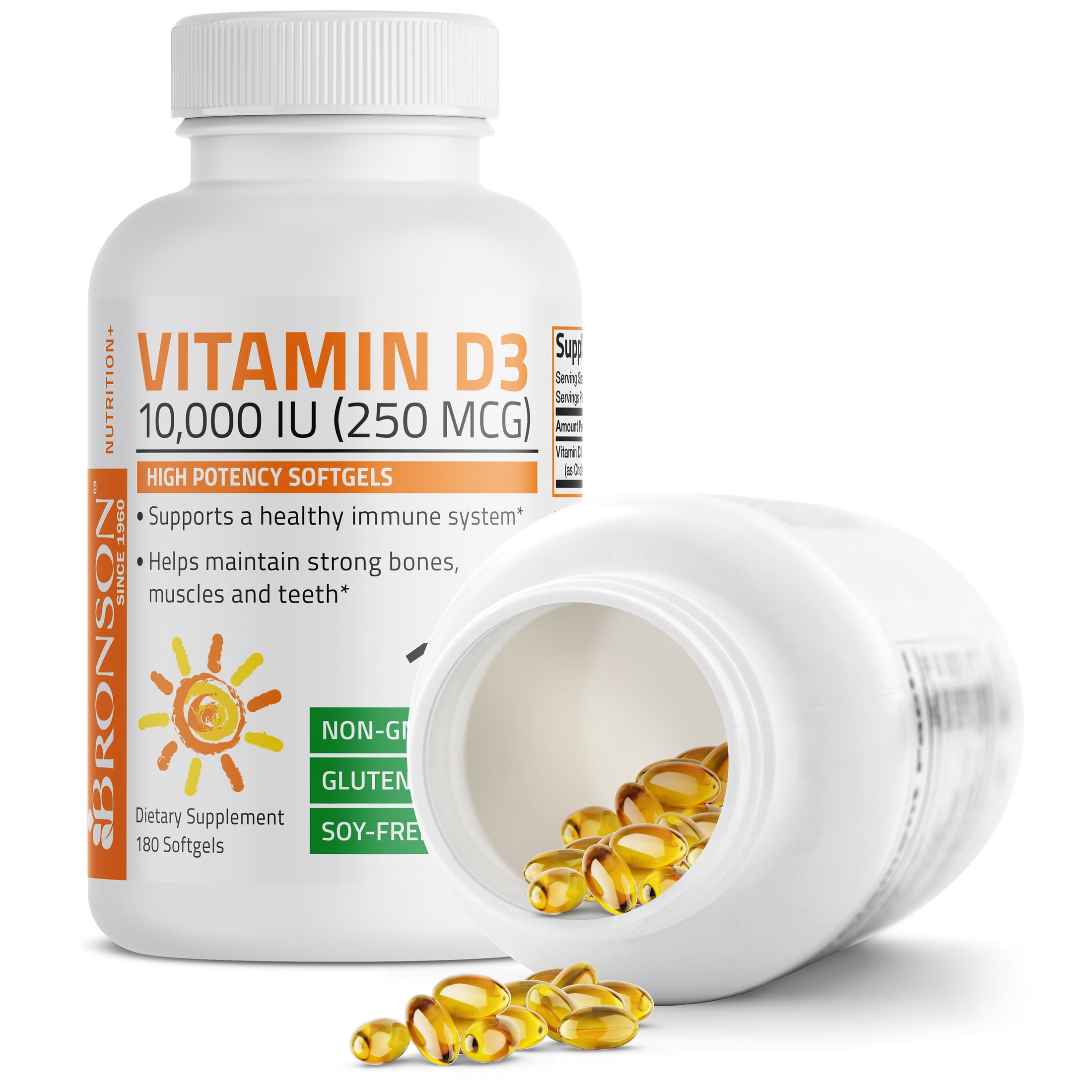 Bronson Vitamin D3 - 10,000 IU - 360 Softgels | Vitamins & Supplements | Bronson Vitamins ...