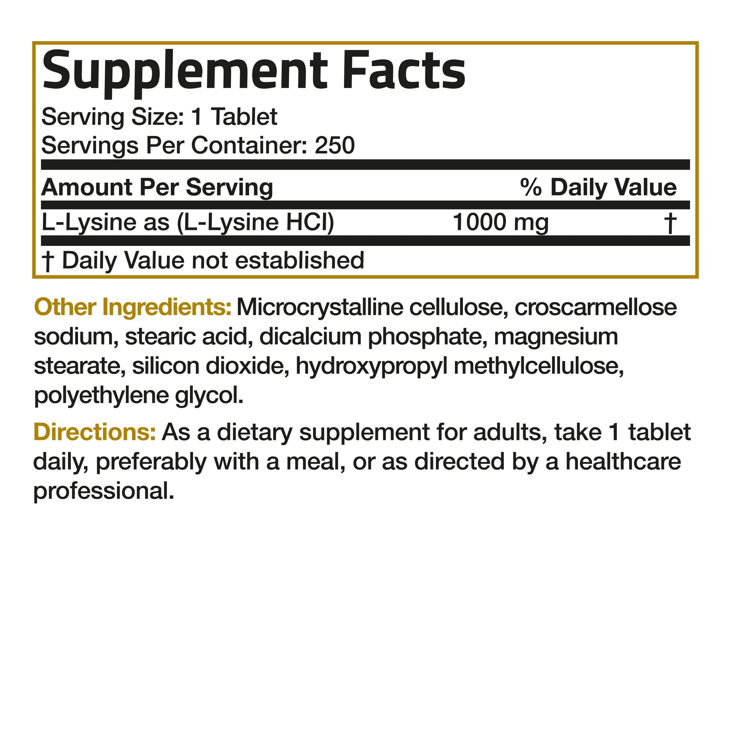 L-Lysine Extra Strength 1,000 MG – bronsonlabs