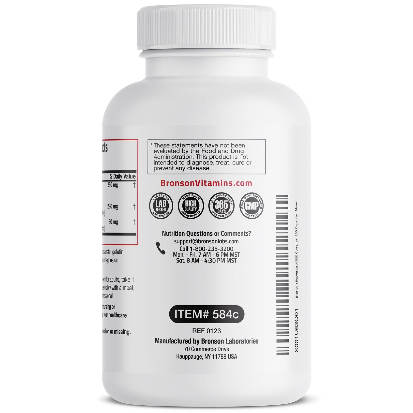Resveratrol Complex - 500 mg - 60 Capsules | Vitamins & Supplements ...