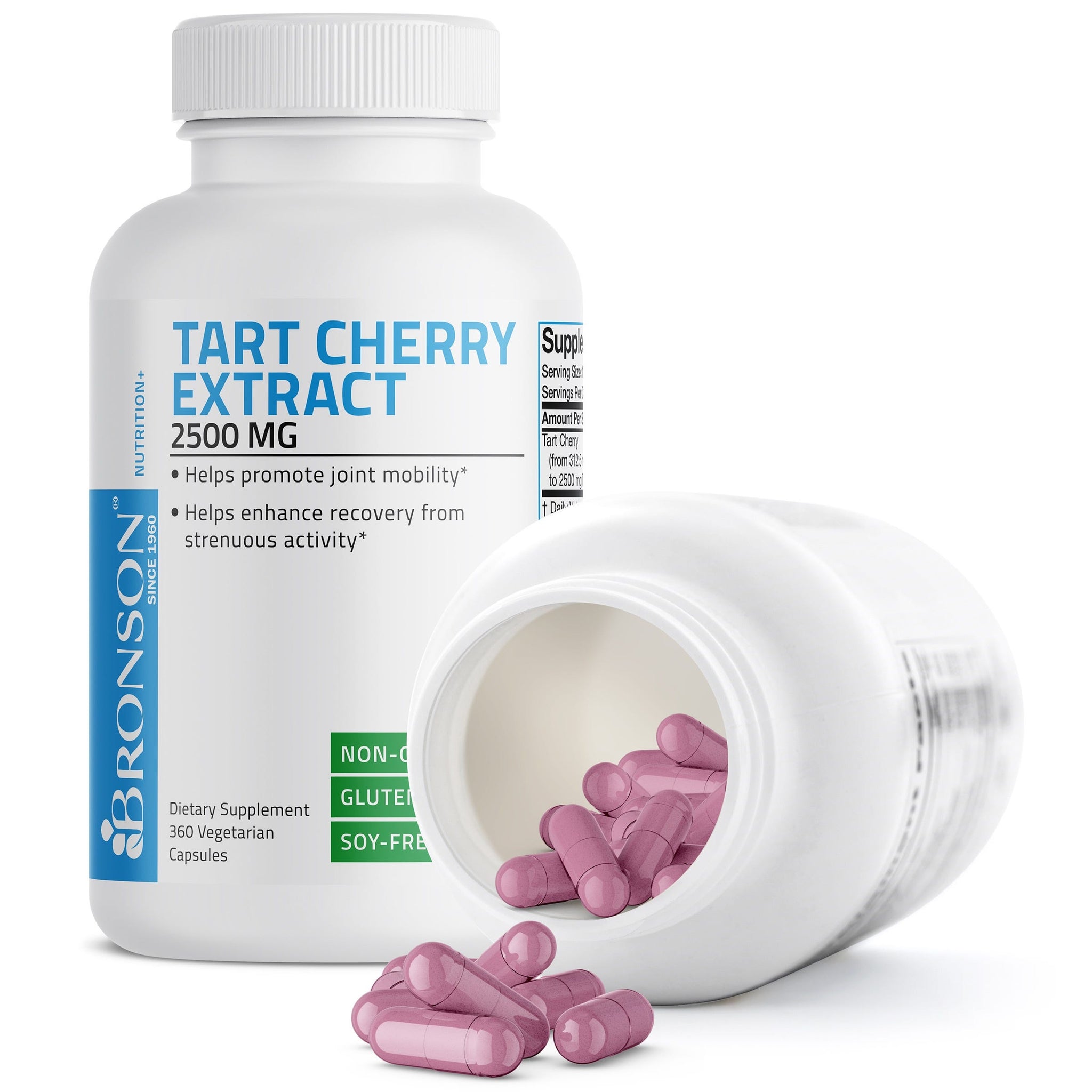 Bronson Tart Cherry Extract - 2,500 mg - 90 Vegetarian Capsules | Herbs ...