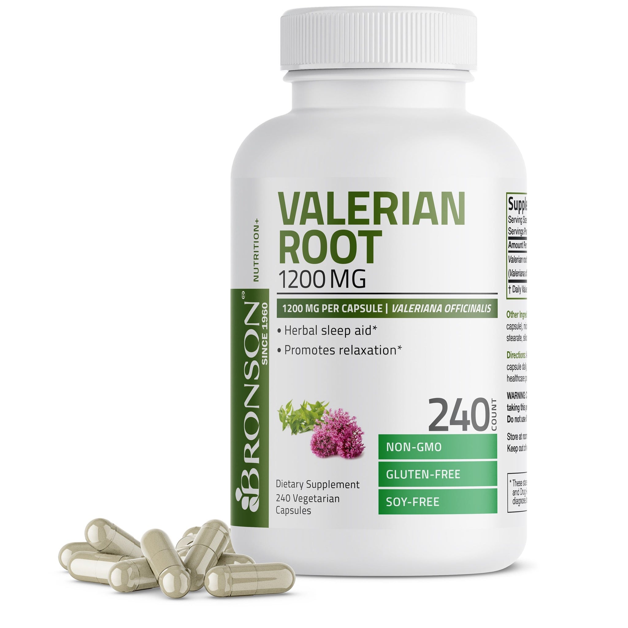 Valerian Root 1200mg, 120 Capsules – bronsonlabs