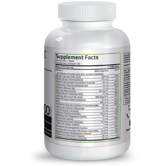 Therapeutic Formula Once Daily Multivitamin - 100 Tablets | Vitamins ...