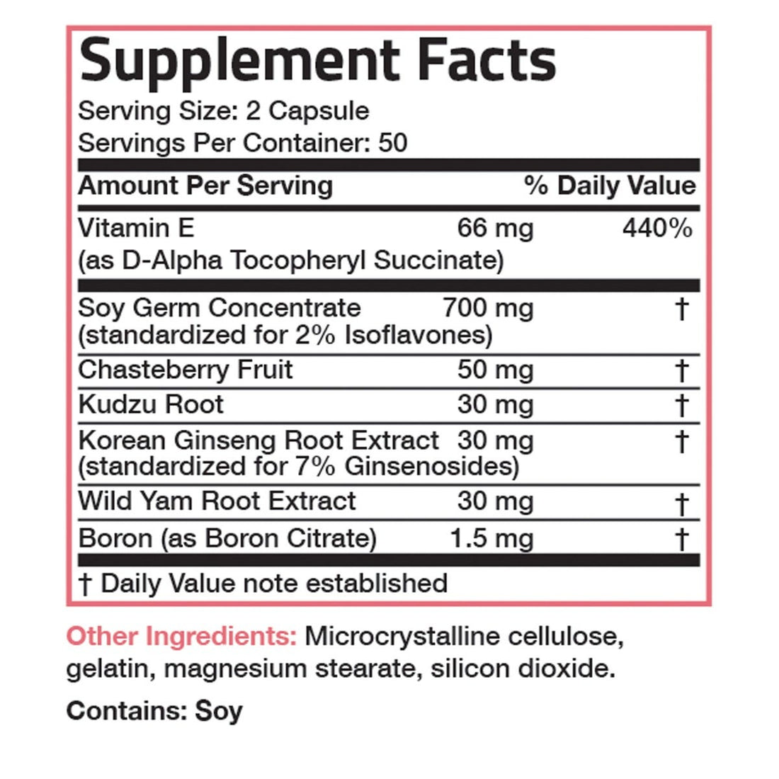 Menopause Support Phyto-Estrogen Complex - 100 Capsules | Women's ...