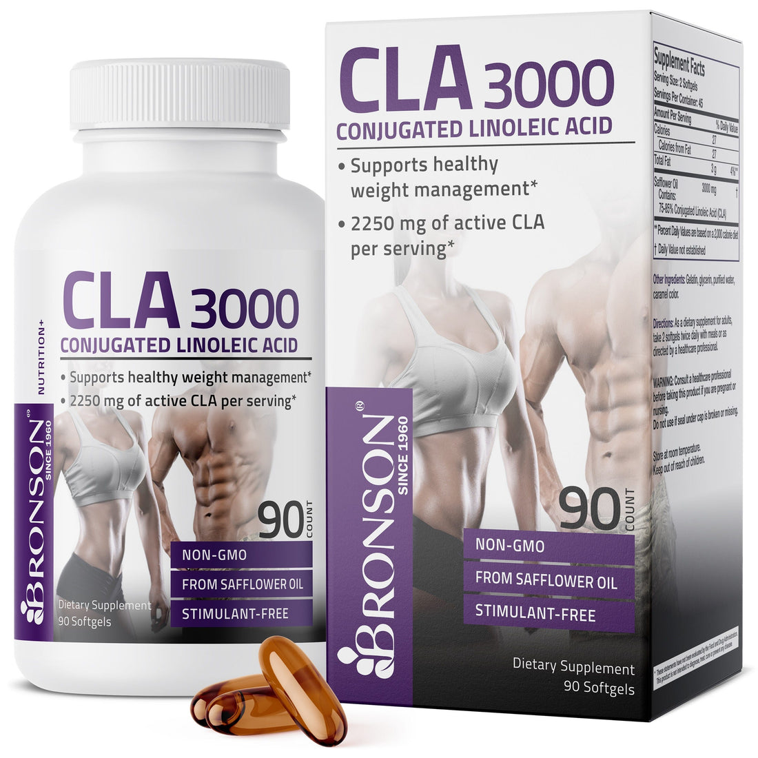 CLA 3000 Conjugated Linoleic Acid Extra High Potency - 3,000 mg ...