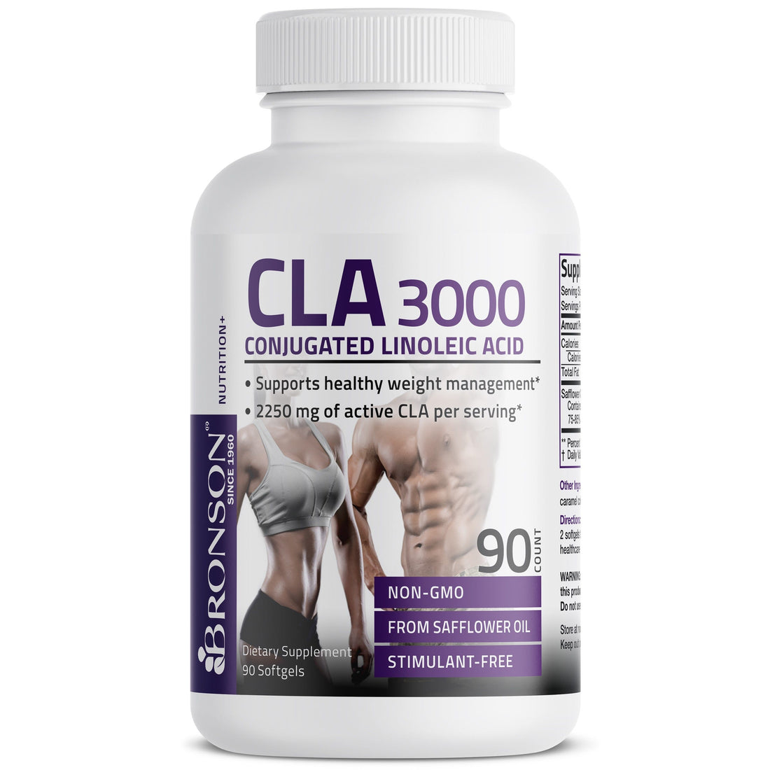 CLA 3000 Conjugated Linoleic Acid Extra High Potency – Bronson Vitamins ...