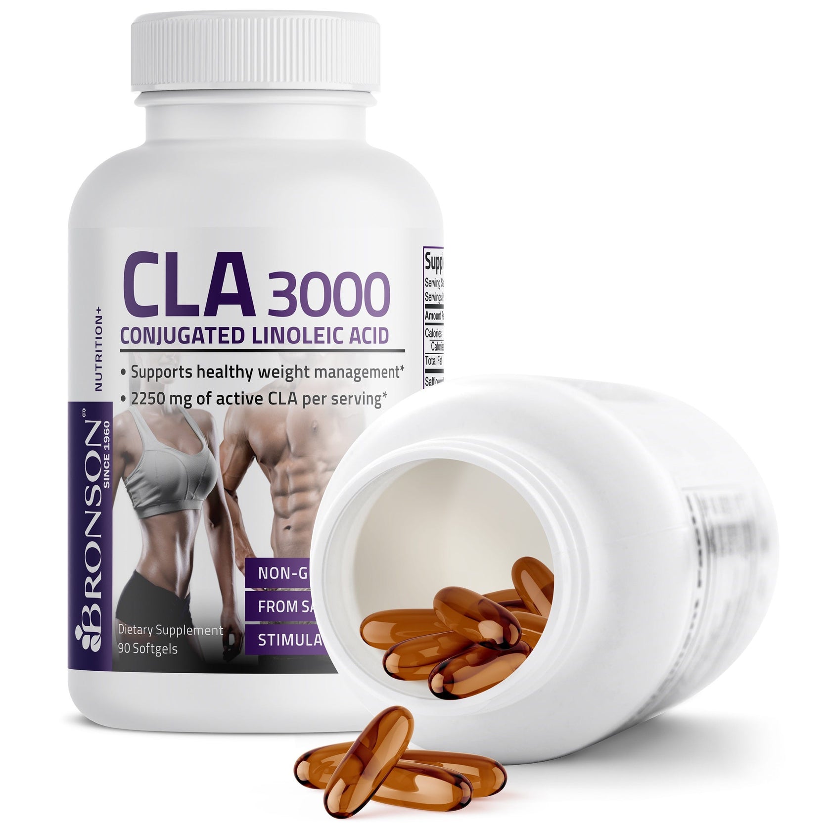 CLA 3000 Conjugated Linoleic Acid Extra High Potency – Bronson Vitamins ...