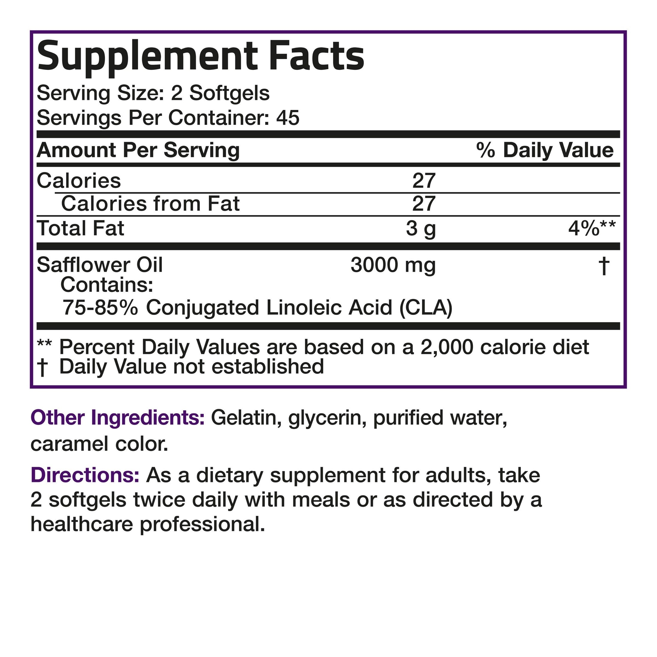 CLA 3000 Conjugated Linoleic Acid Extra High Potency - 3,000 mg ...