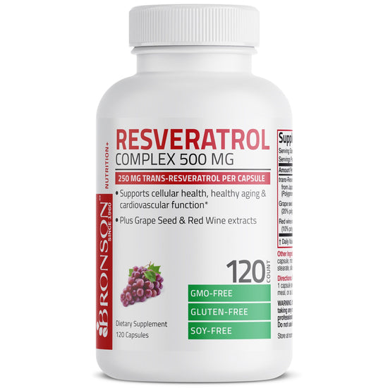 Resveratrol Complex - 500 mg - 60 Capsules | Vitamins & Supplements ...