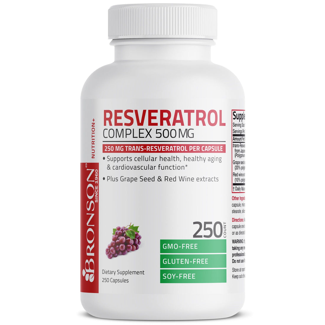 Resveratrol Complex - 500 mg - 60 Capsules | Vitamins & Supplements ...