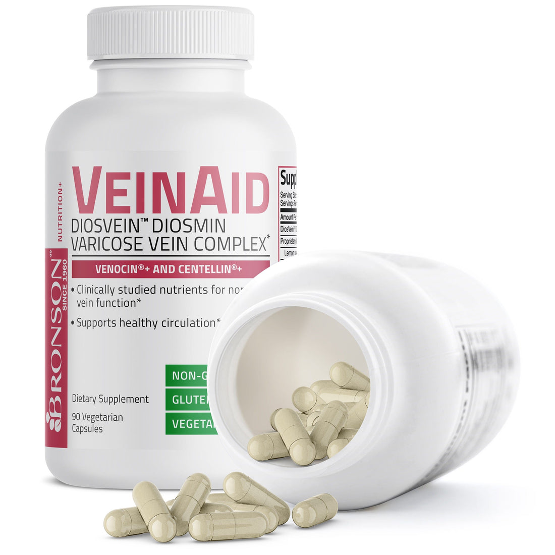Bronson VeinAid DiosVein™ Diosmin Varicose Vein Complex - 90 Vegetarian ...