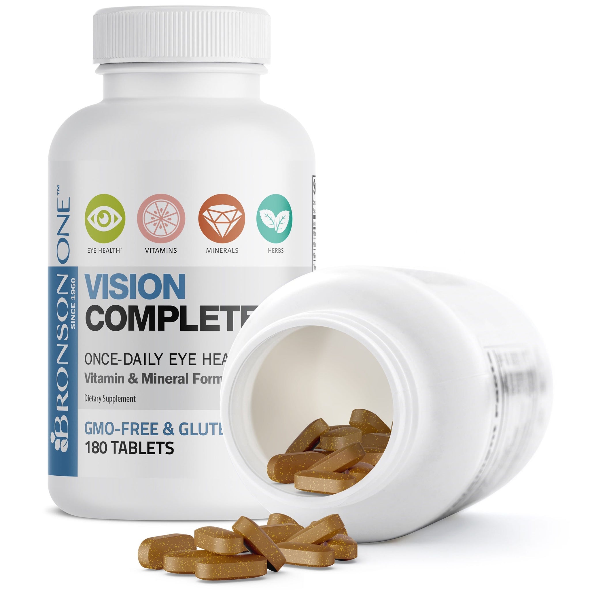 Bronson One™ Daily Vision Complete - 180 Tablets – Bronson Vitamins ...